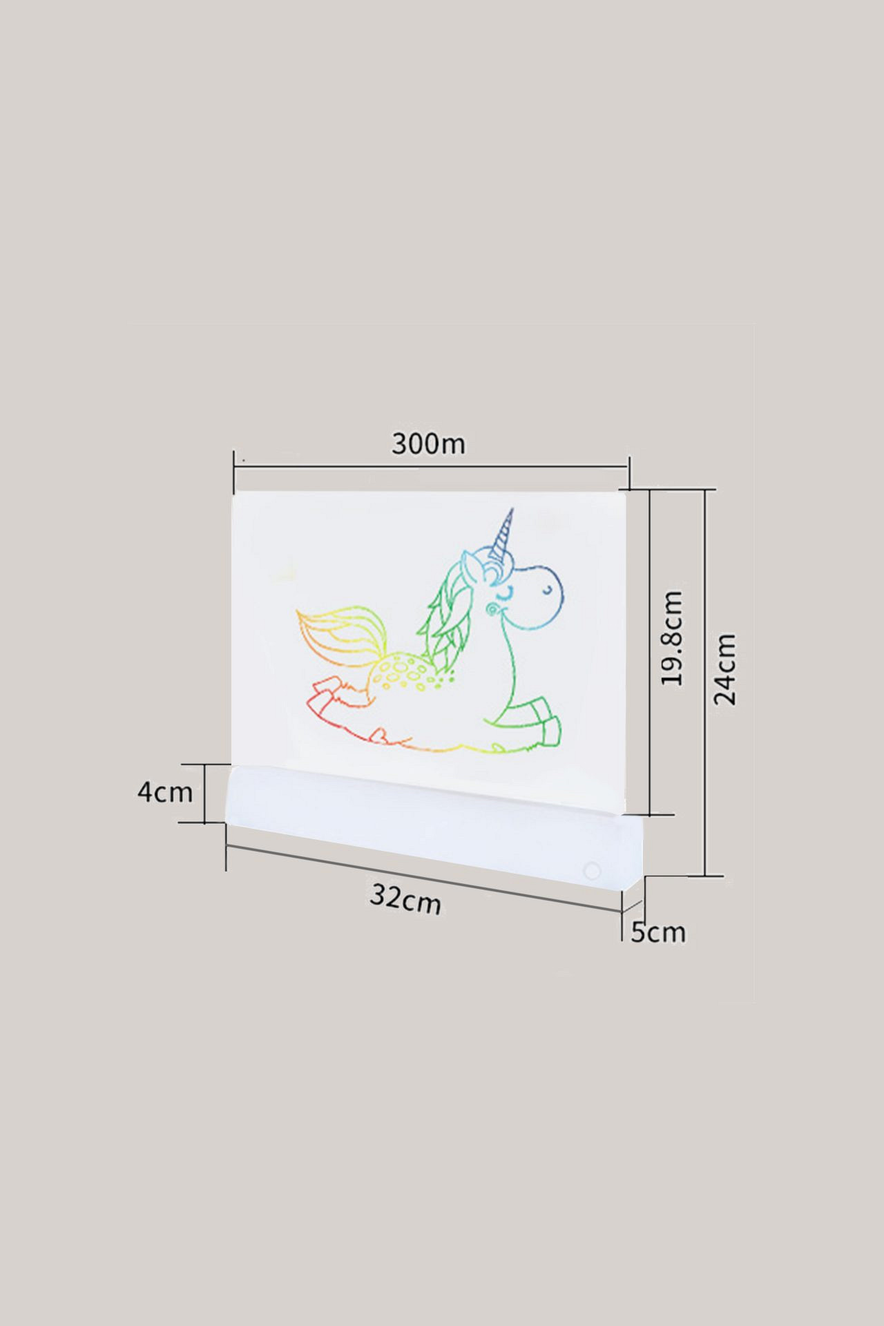 Magic 3D board with light effects (white) – AMAREEN