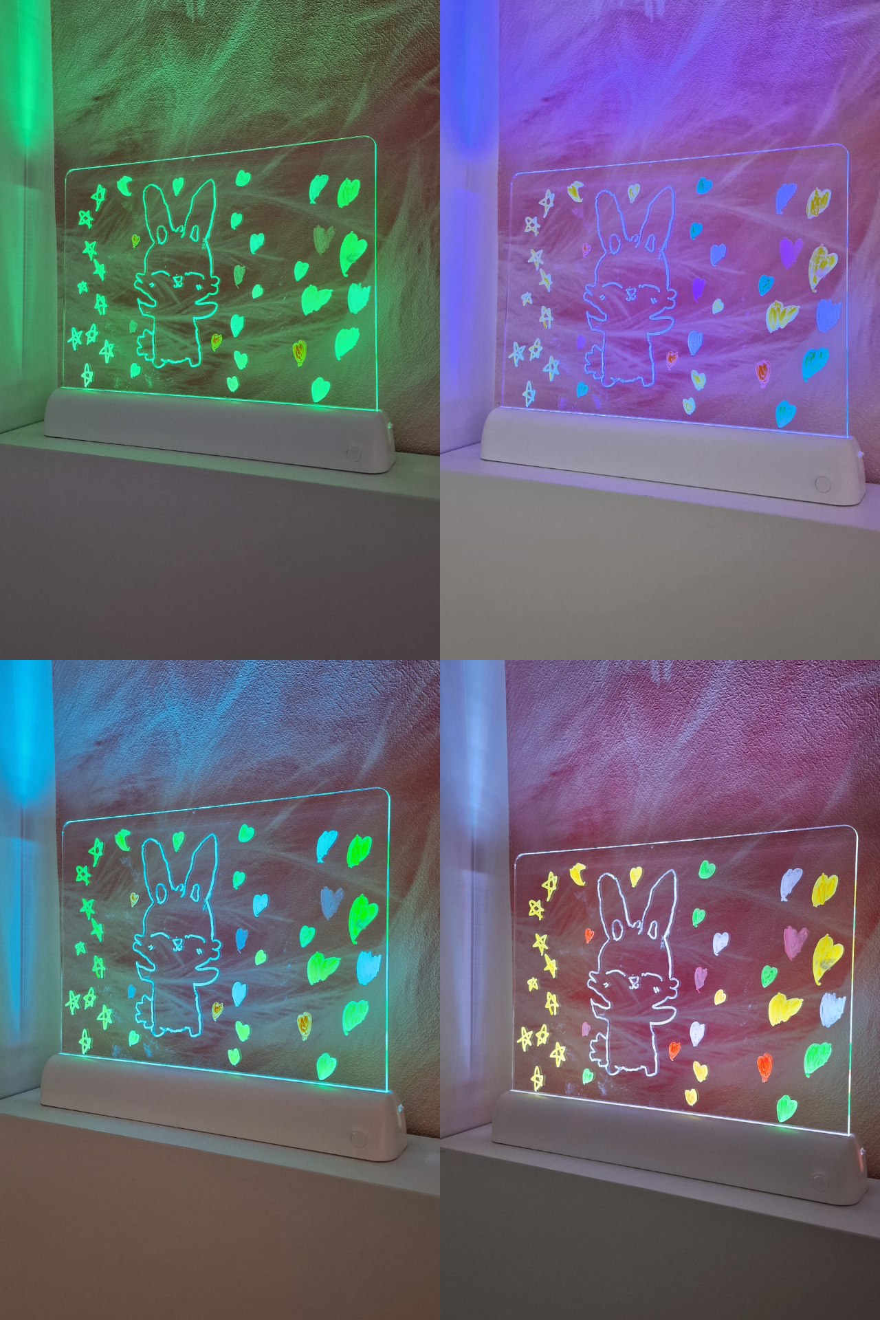 Magic 3D board with light effects (white) – AMAREEN